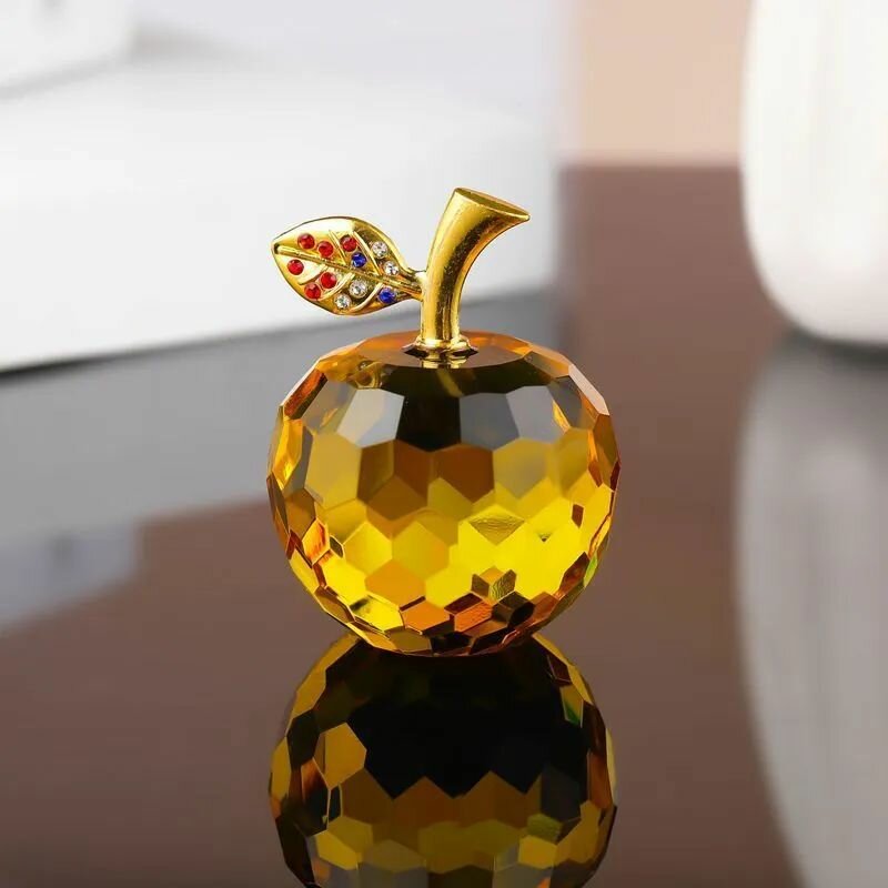Хрустальные яблочные украшения для домашнего декора