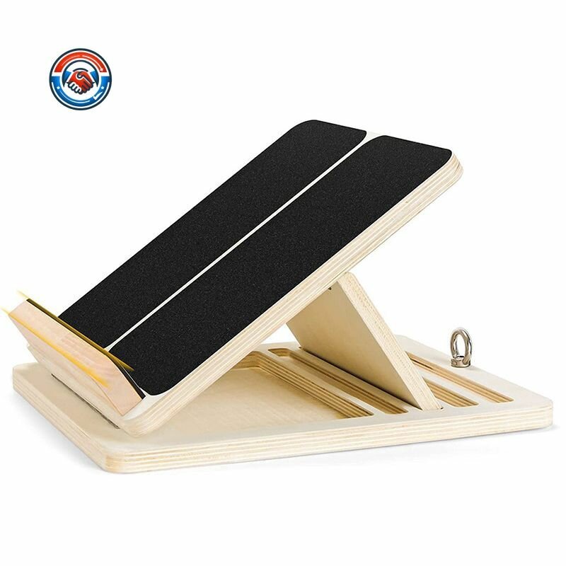 Мини-тренажер для растяжки ног и икр, деревянная регулируемая наклонная доска 5 углов, компактный фитнес-помощник для дома и офиса, подарок для восстановления после тренировки