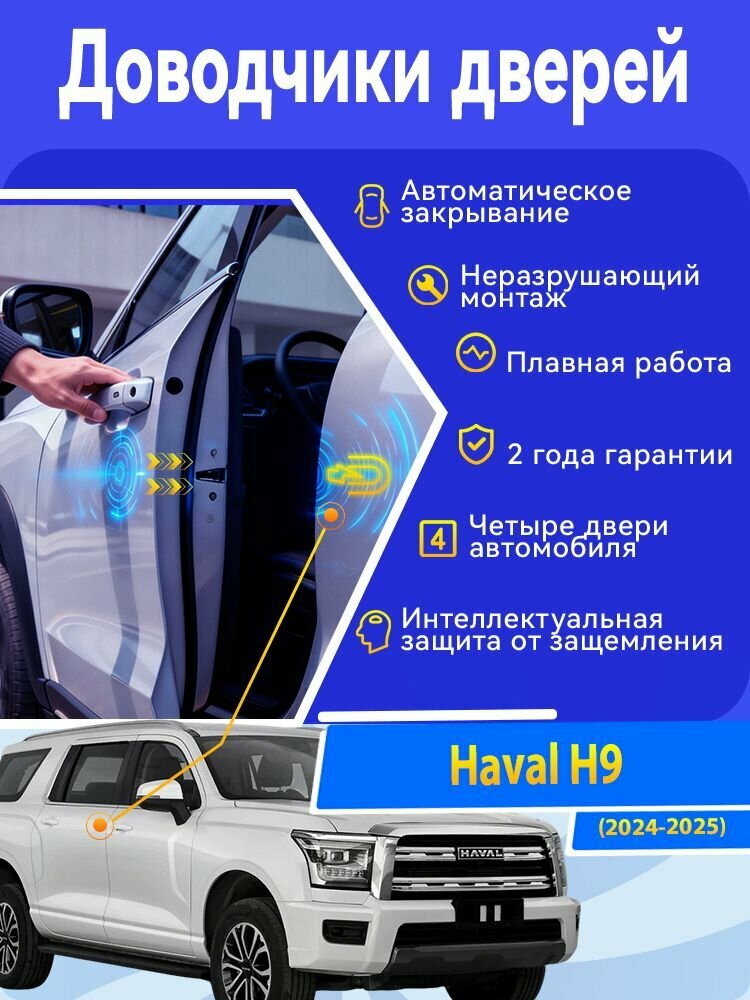 Доводчики дверей HAVAL H9(второе поколение) 2024-2025 - 4 Четыре двери