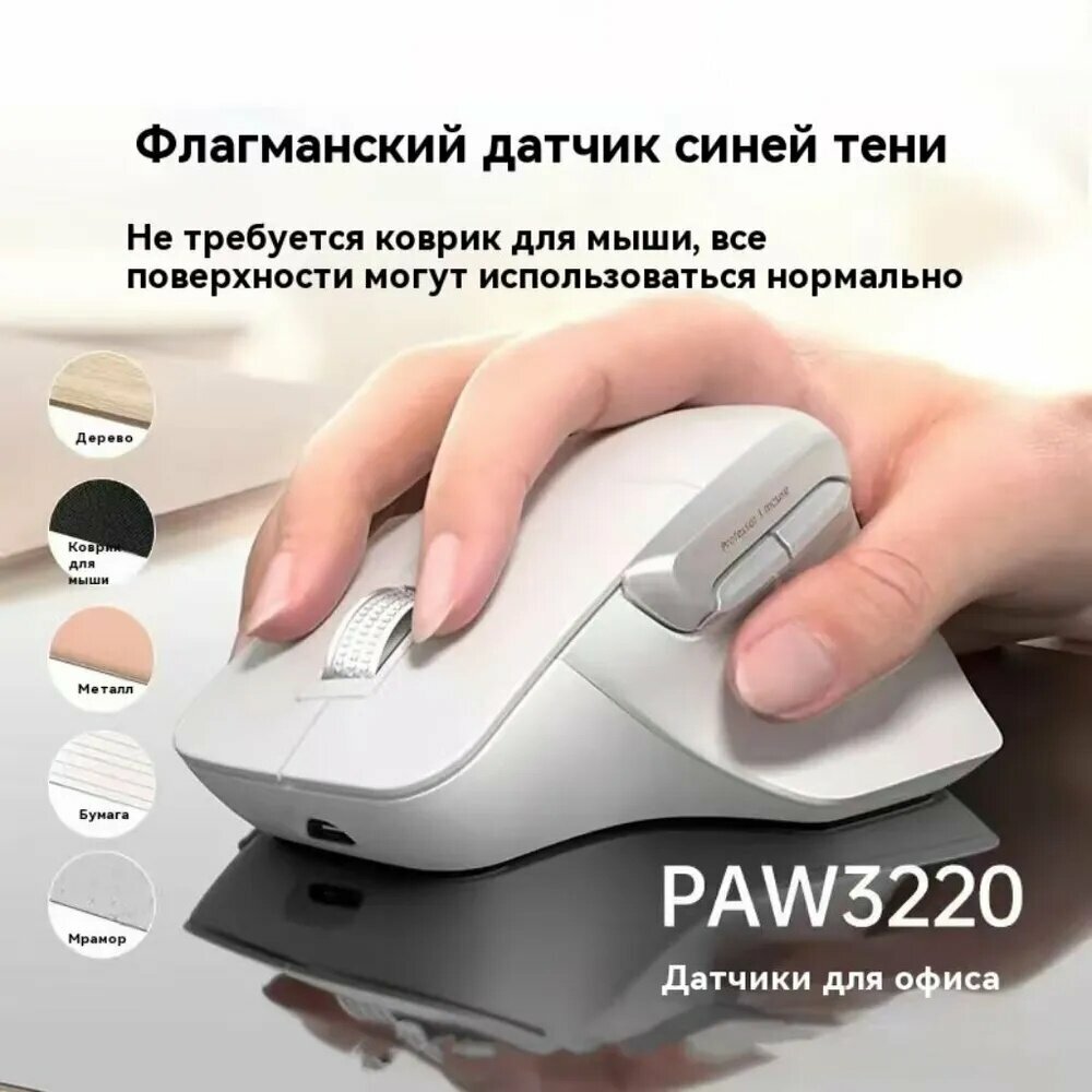 Мышь беспроводная Logitech MX Master 3S, кремовый, лиловый