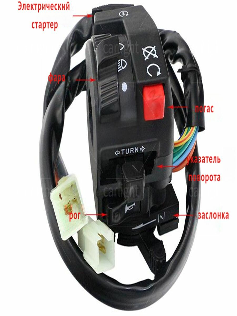 Комплект переключателей для ATV 110-250cc, 5-функциональный левый переключатель управления, универсальный для квадроциклов, внедорожный песчаный вездеход