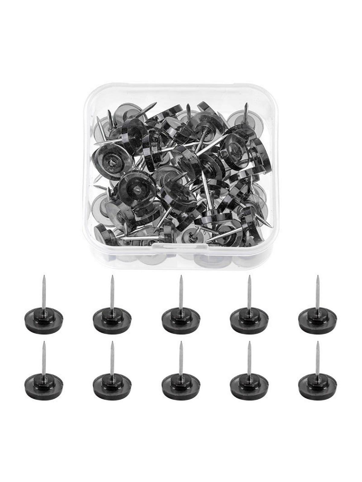 50шт штифтов Декоративные булавки для карт Пробковая доска объявлений, кнопки для наклеек для офиса