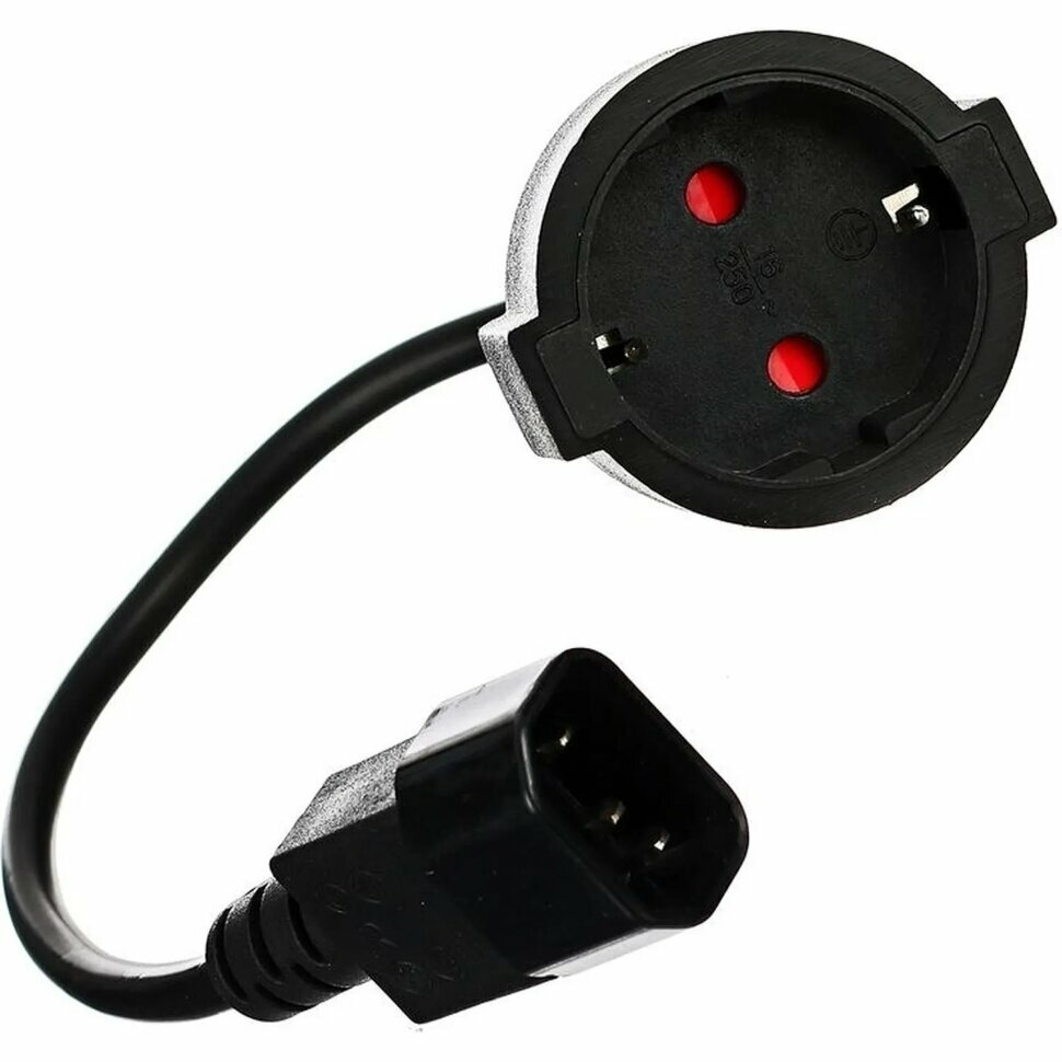 Кабель -переходник UPS -> розетка 3Gx0,75mm2 медь  VCOM 0.15m 