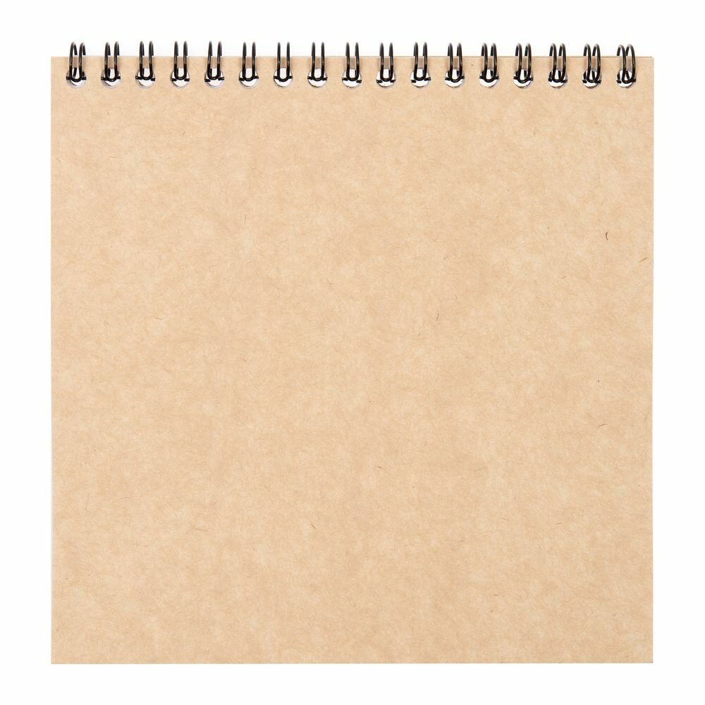 3 шт. Блокнот на пружине Centar L, крафт, обложка - картон, Natural Kraft, плотность 240 г/м , 15х15 см