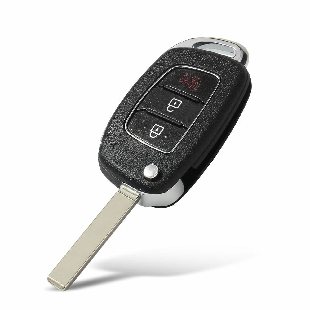 Корпус откидного ключа Hyundai, черный, 2/3/4 кнопки, замена корпуса для Solaris Creta ix25 Kona Tucson Sonata Elantra ix35 i20 ix45