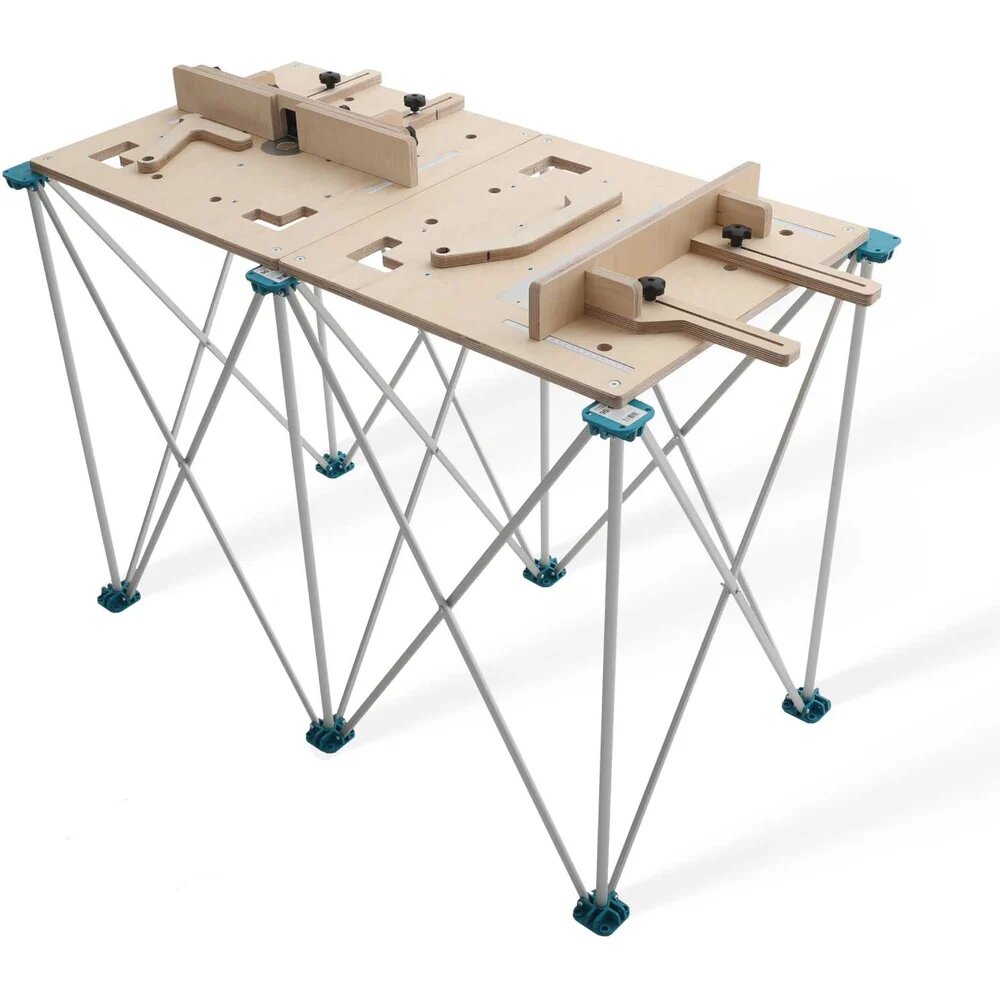 Верстак Lossew Q4 AntWood K3 пильный / фрезерный ANTWOODK3 – стол с фанерной столешницей и бирюзовыми элементами