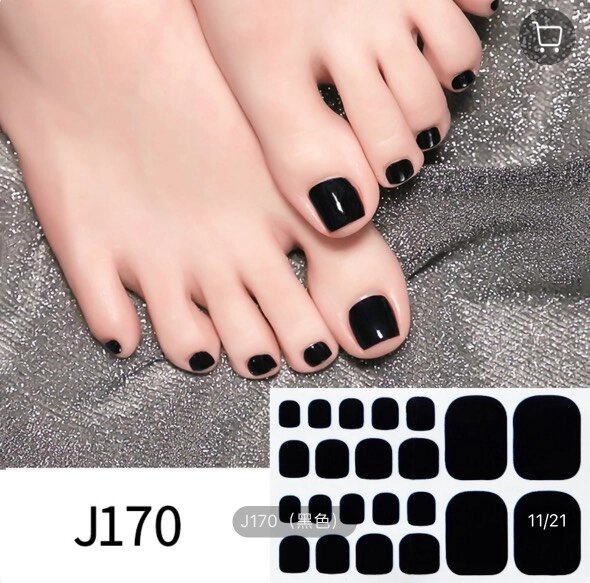 Лаковые полоски для педикюра топ, дизайн ногтей, наклейки для ногтей, набор