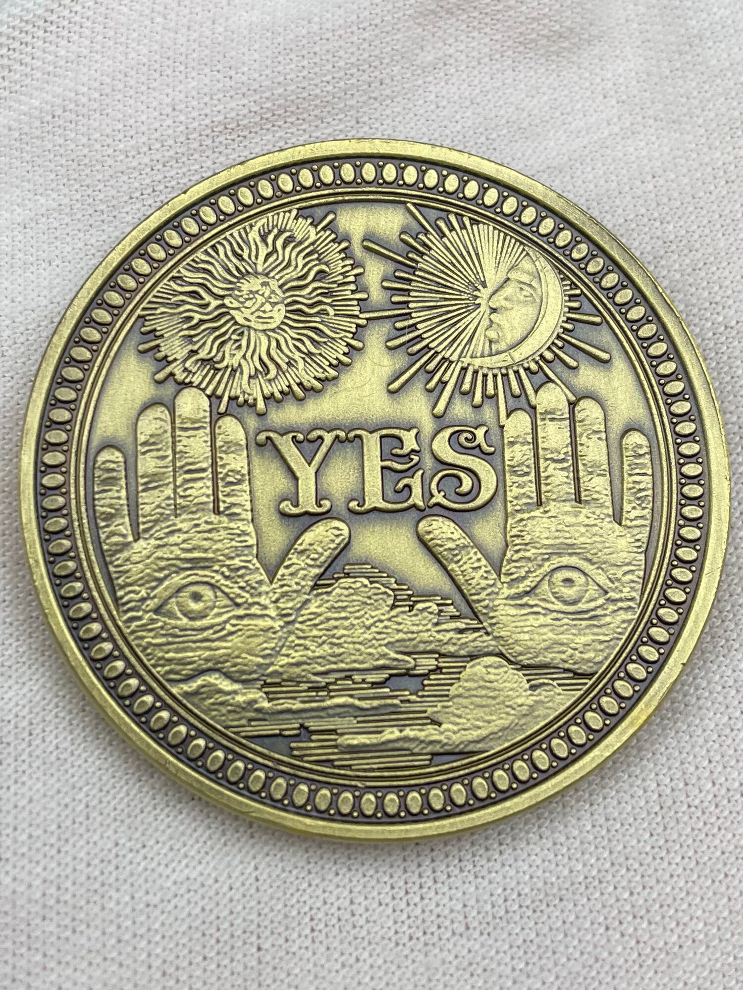 Памятная монета Кайдо Кид | Двусторонняя YES/NO, череп и ангел, монета для вращения на пальце, антистресс (1 штука)