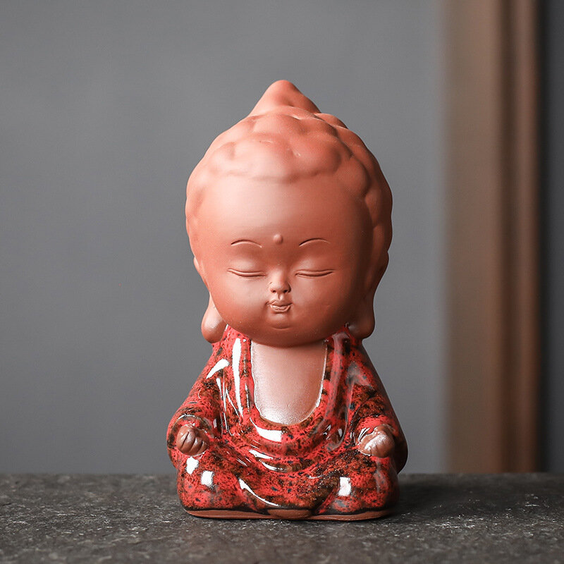 Yuxuan фиолетовый песок чай украшения для домашних животных маленькие статуи Будды Татхагата милый маленький Сэмми