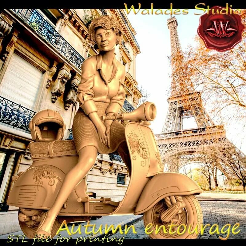 MODX Реалистичная тема Осень европейская женщина модель из канифоли 1/24 набор для сборки 12+