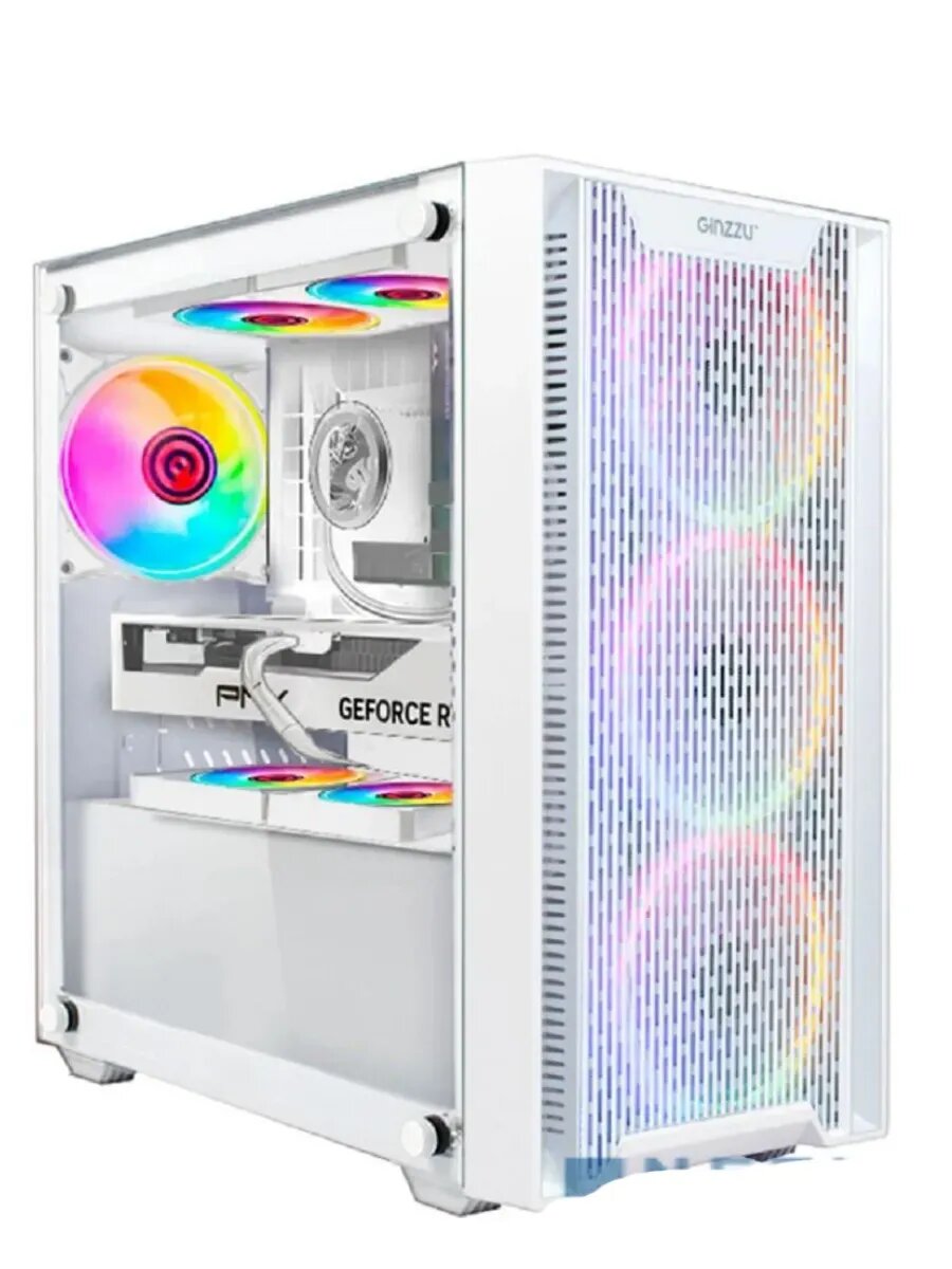 Корпус для ПК CL660 mATX FAN 4*12FRGB передняя панель Решетка Белый