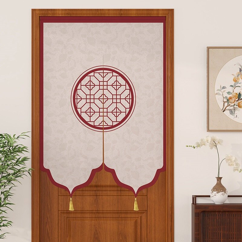 Новая китайская стильная дверная занавеска, домашняя тканевая перегородка, занавеска для спальни, входная блокирующая висячая занавеска, национальный стиль, полузанавеска для гостиной и ванной