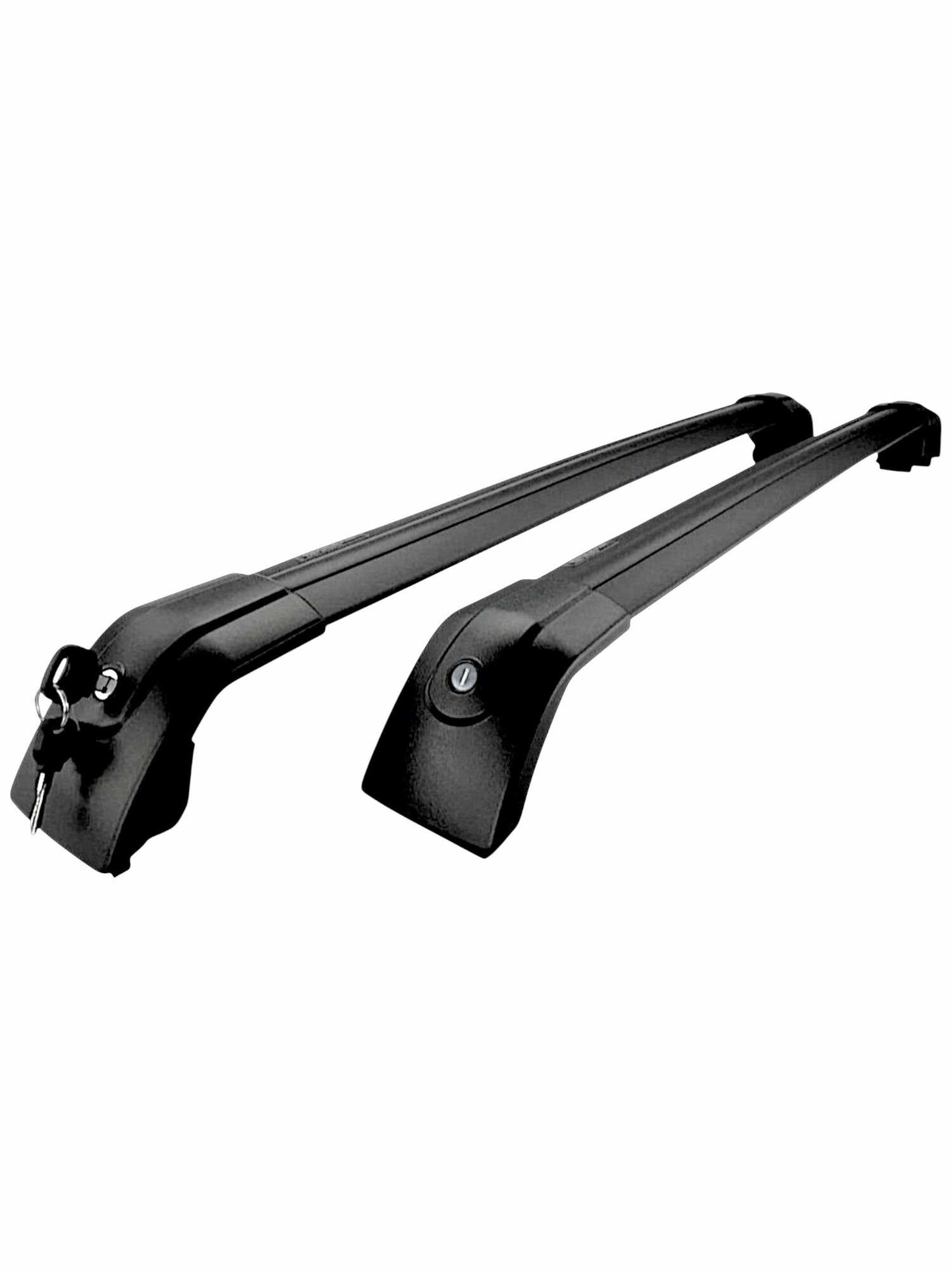 Багажник на рейлинги Джили Кулрей / Geely Coolray с 2019-н. в. GarageGenius Багажник на крышу на интегированные рейлинги с замками, универсальный, крыло, черный (поперечины и упоры)