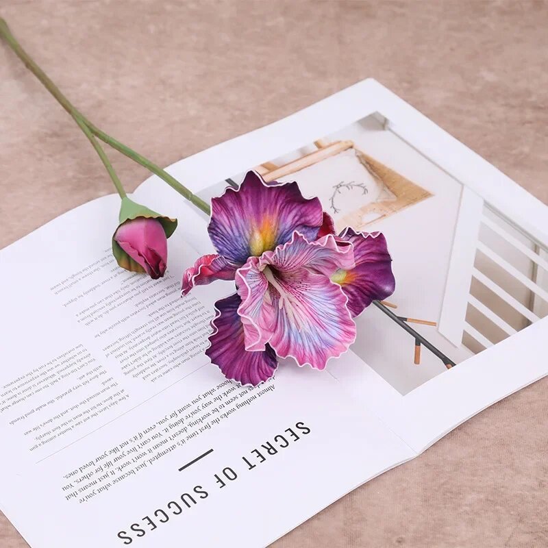 Искусственный ирис Rose purple, 10 шт.