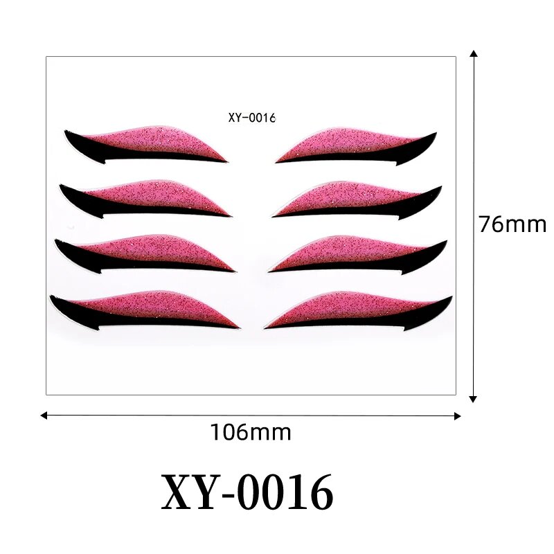 Наклейки для глаз XY-0016, водостойкие, блестящие