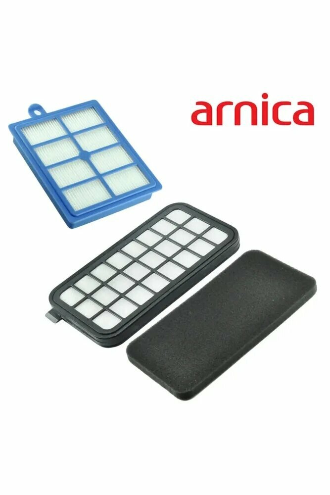 Комплект фильтров для пылесоса Arnica Tesla и Tesla Premium (Нового типа), HEPA и моторный фильтр