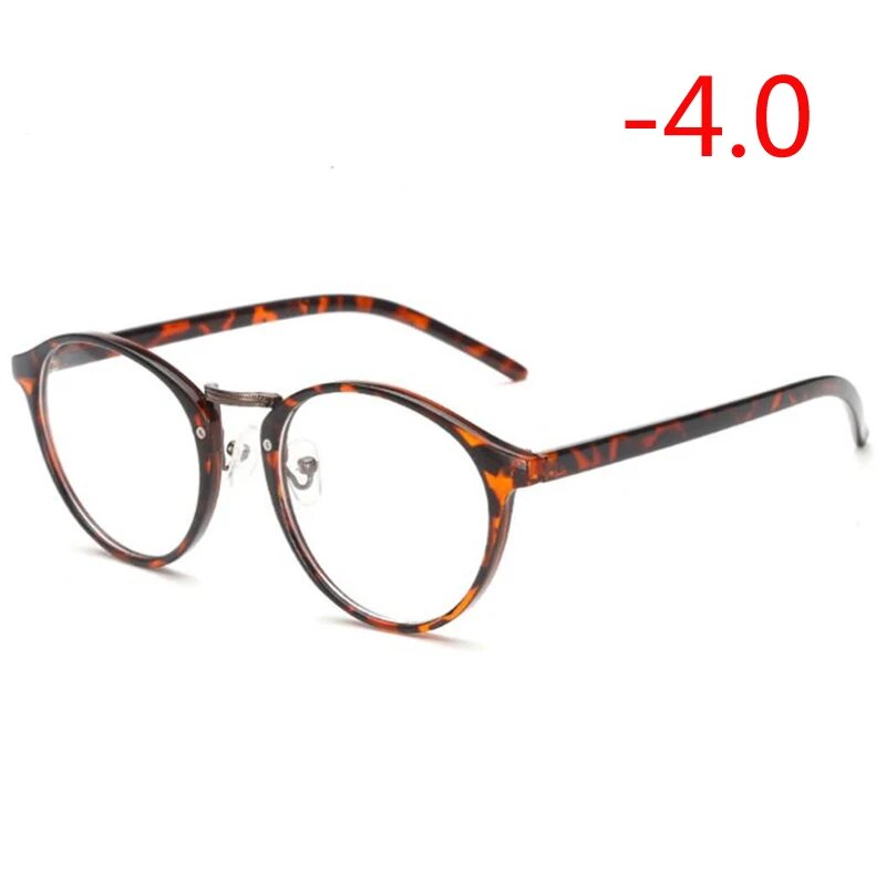 Очки GSBJXZ круглые Myopia 400, -4.0