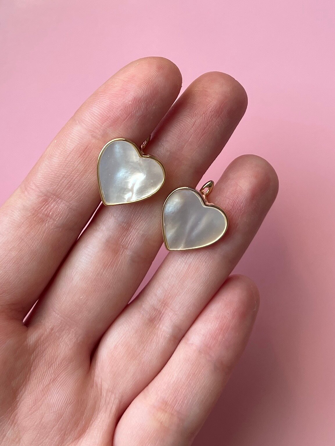 Серьги, перламутр, ракушка