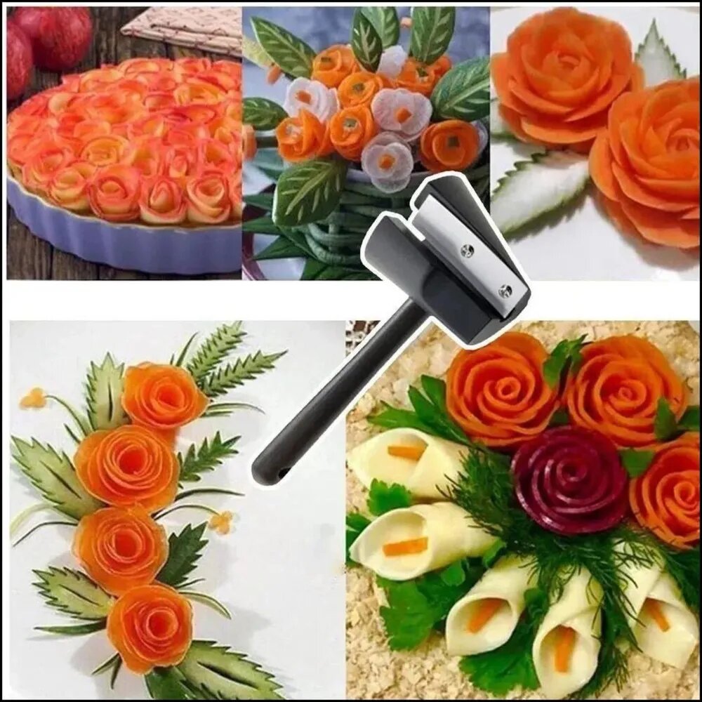 Овощной спиральный воронкорез / Спиральный нож для кухни / Нож для карвинга