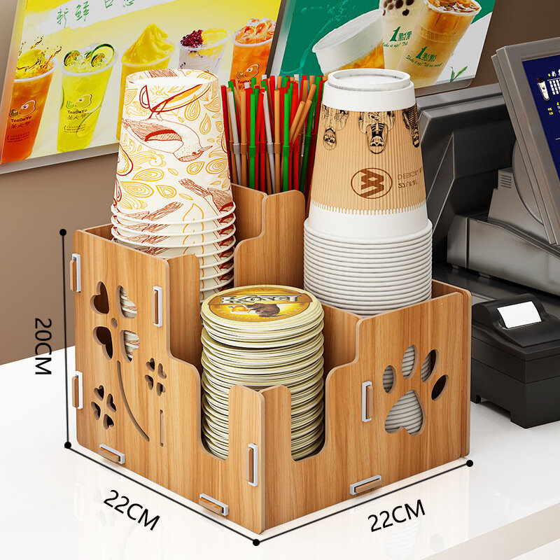 Настольный многофункциональный держатель для стаканов, одноразовая бумажная подставка для стаканов, диспенсер для стаканов в молочном чайном магазине, барная стойка в кофейне