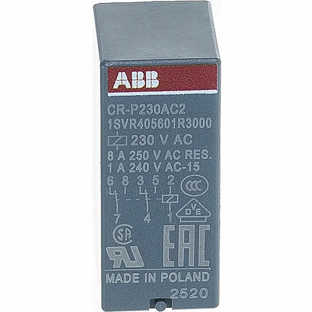 Промежуточное реле ABB CR-P230AC2 230B AC 2ПК 8A 1SVR405601R3000