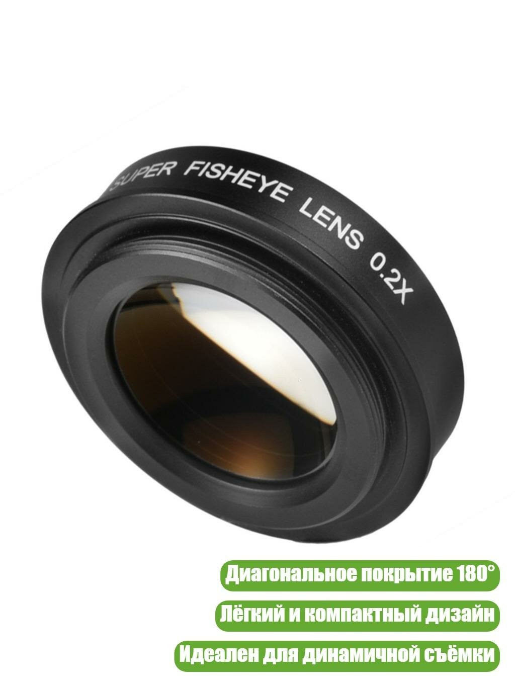 Широкоугольный фишай-объектив 37 мм