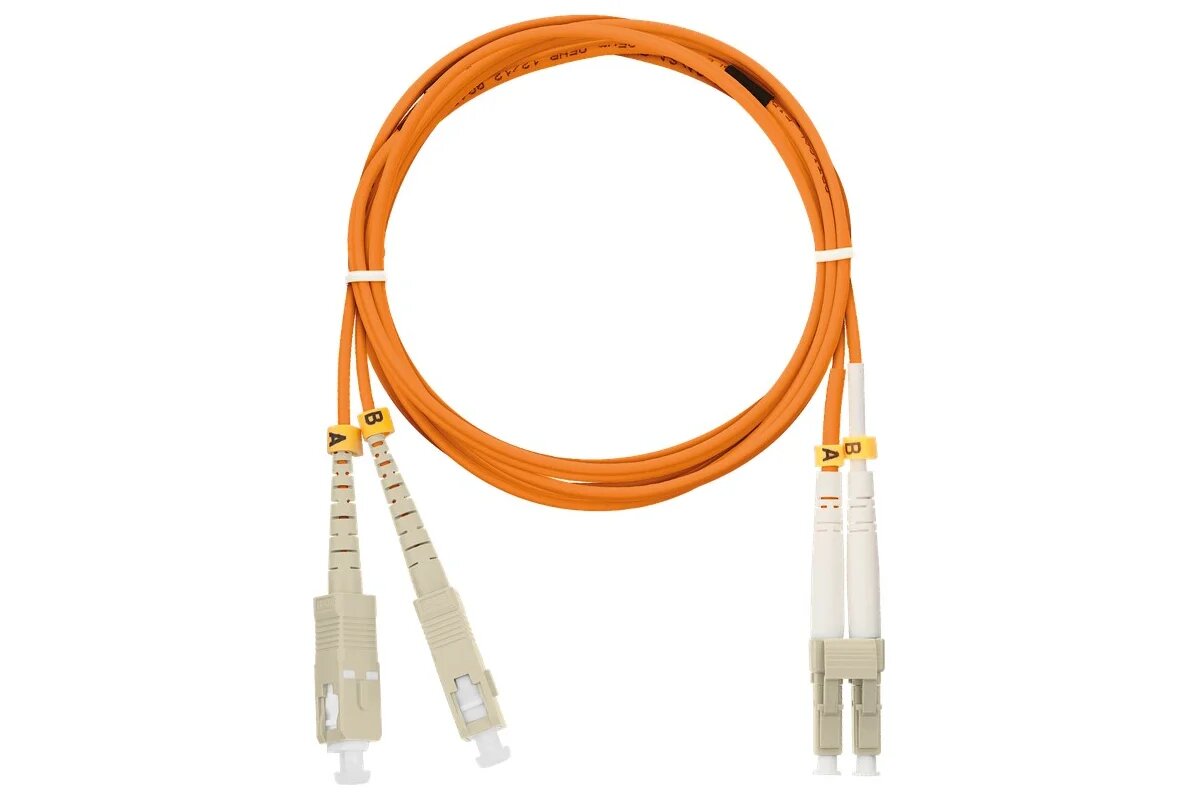NIKOMAX Шнур волоконно-оптический, переходной, оранжевый, 1м NMF-PC2M2C2-SCU-LCU-001