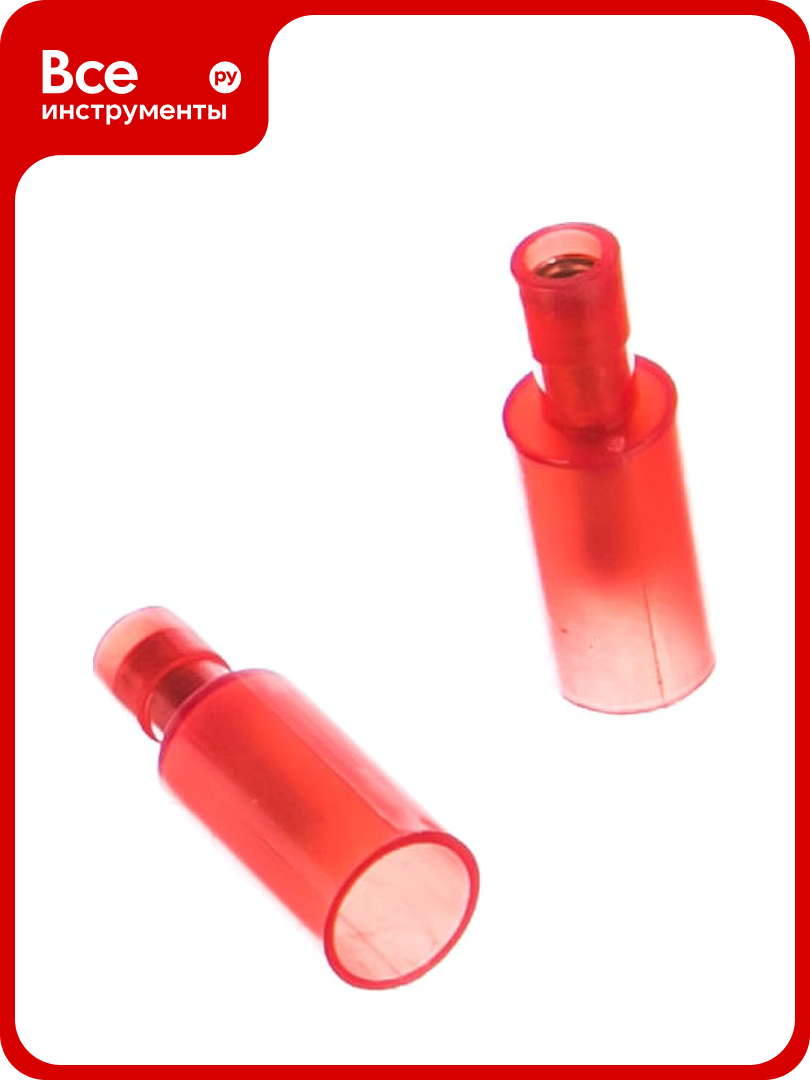 Штекерный разъем КВТ врши-пн 1,5-4 66674 луженый латунный корпус с нейлоновой изоляцией опрессовочный монтаж