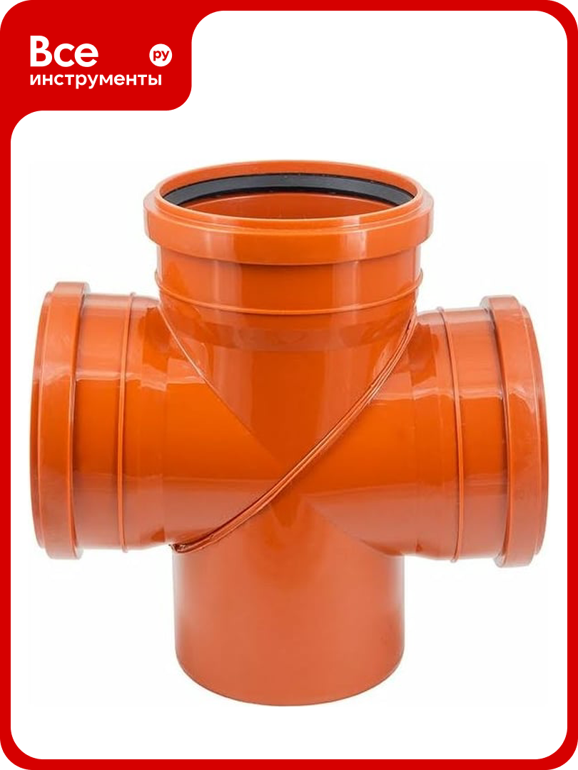 Крестовина ПОЛИТЭК 160х160х160/87 градусов 161616087