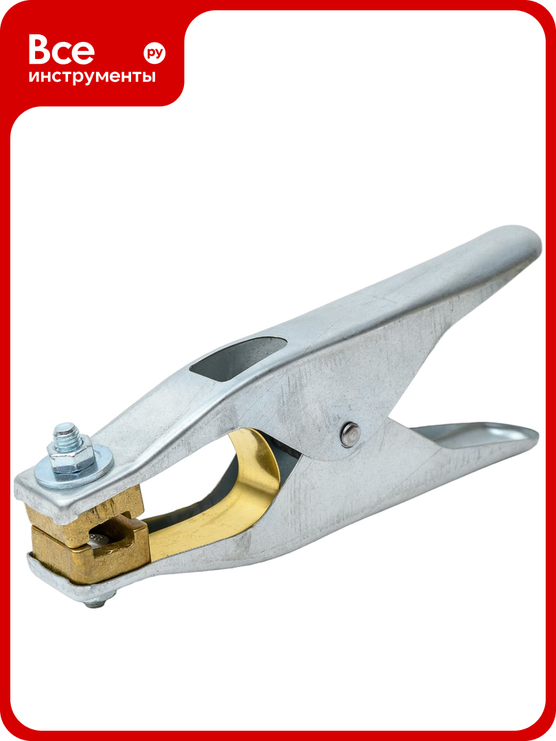 Клемма заземления КЗ 50 Сатурн 4627163100123, пружинный зажим из металла, предназначенный для надежного соединения