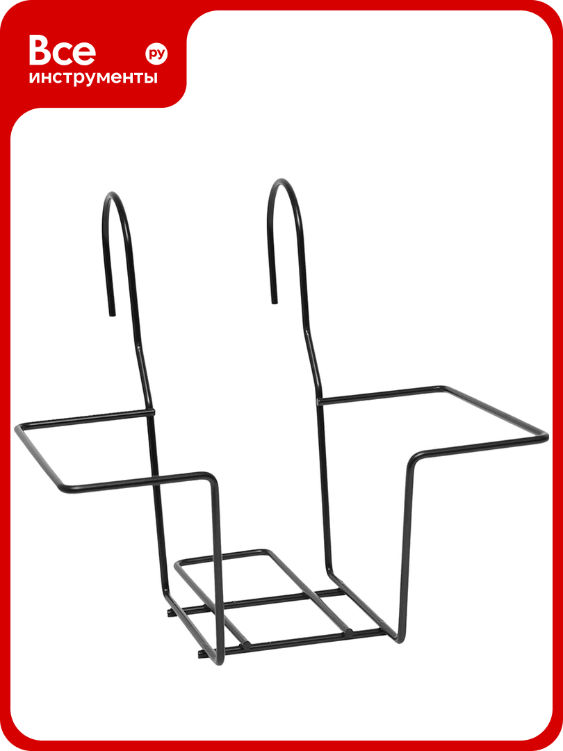 Держатель для балконного ящика Протэкт, черный металлический кронштейн с креплением в комплекте для кашпо, неразборный