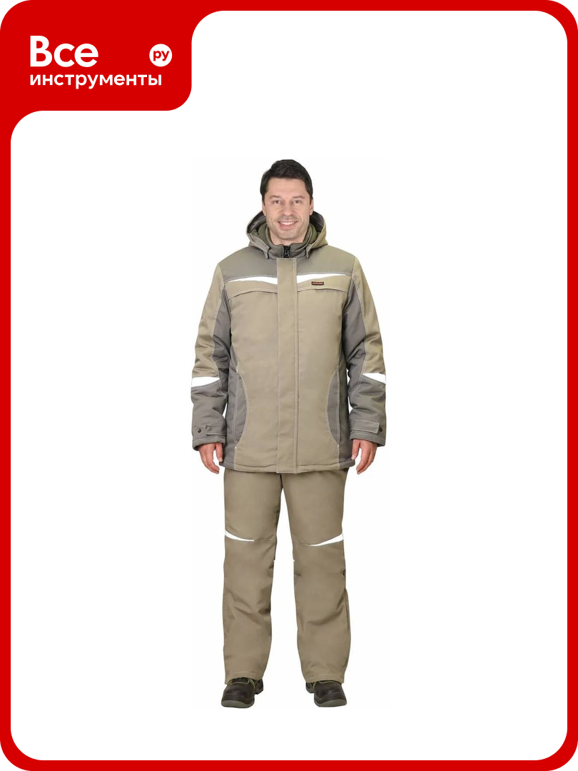 Костюм сириус "ОЗОН" зимний: куртка, брюки св. оливковый с т. оливковым р. 104-108/170-176 (ЧЗ) 124055