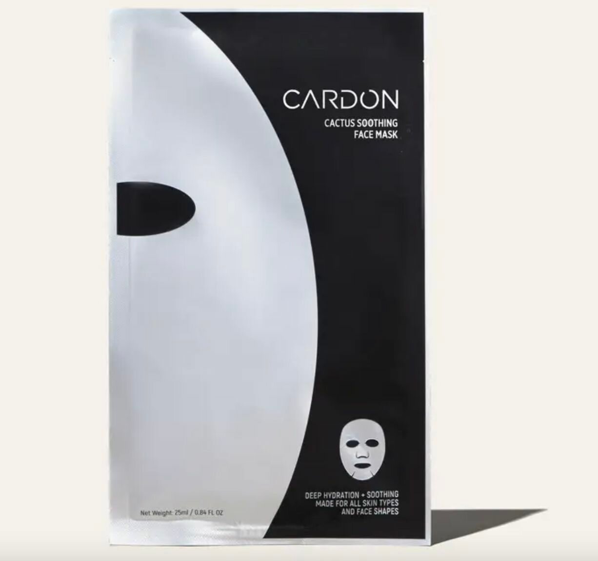 Cardon Мужская Успокаивающая маска для лица с кактусом Soothing Cactus Sheet Mask (1-Pack)