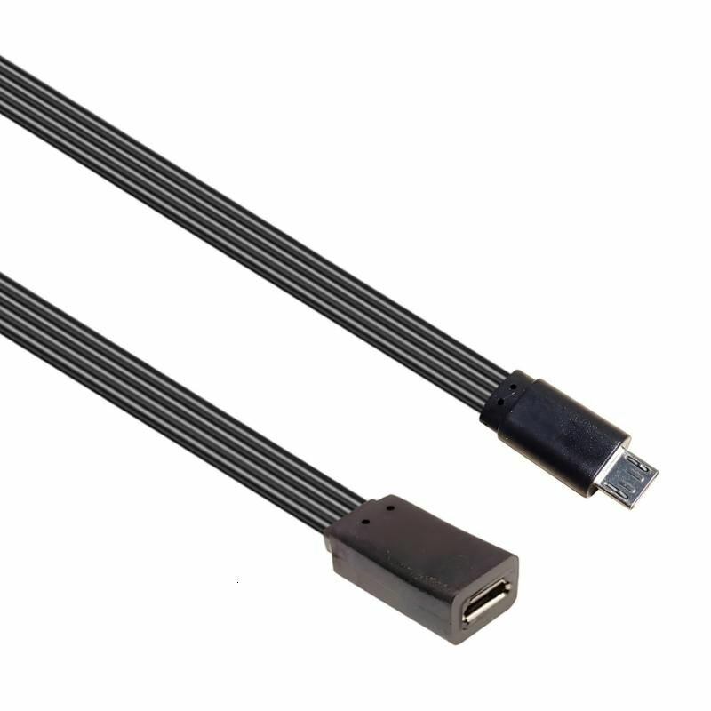 Силиконовый USB-кабель с угловым разъемом, 0.3m - От V8ST до V8F