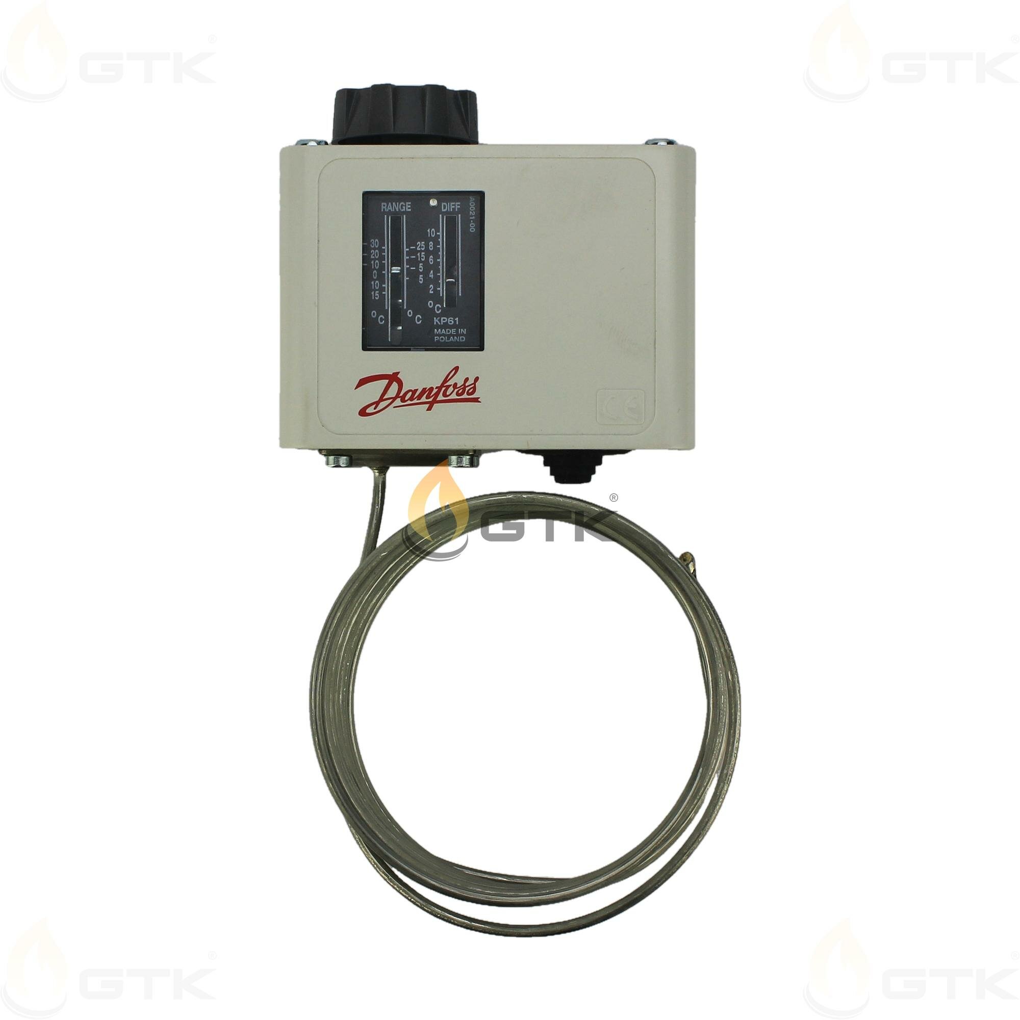 Термостат регулируемый Danfoss KP 61 -30/15C 2000мм , 060L110066