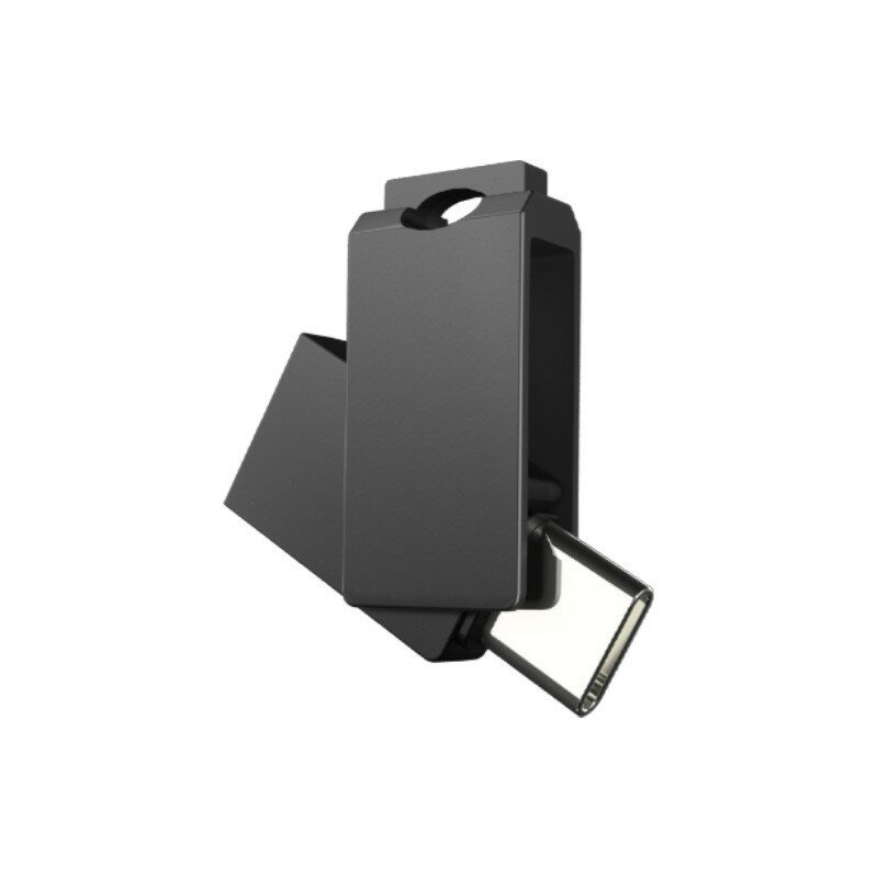 Высокоскоростная металлическая вращающаяся USB-флешка с двойным интерфейсом Type-C для мобильных телефонов и компьютеров, объем памяти 32 ГБ/64 ГБ.