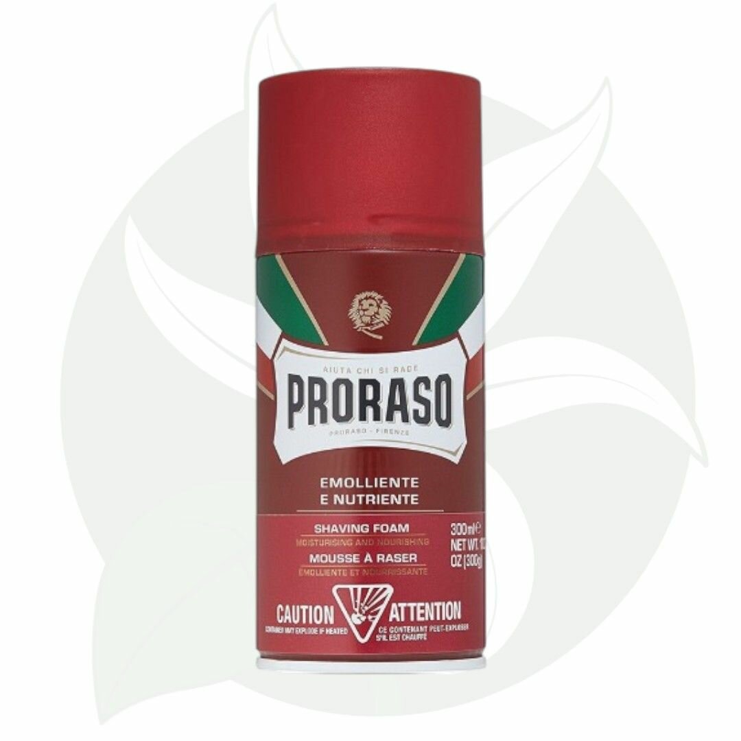 PRORASO Пена питательная для бритья с маслом сандала и маслом ши 300 мл