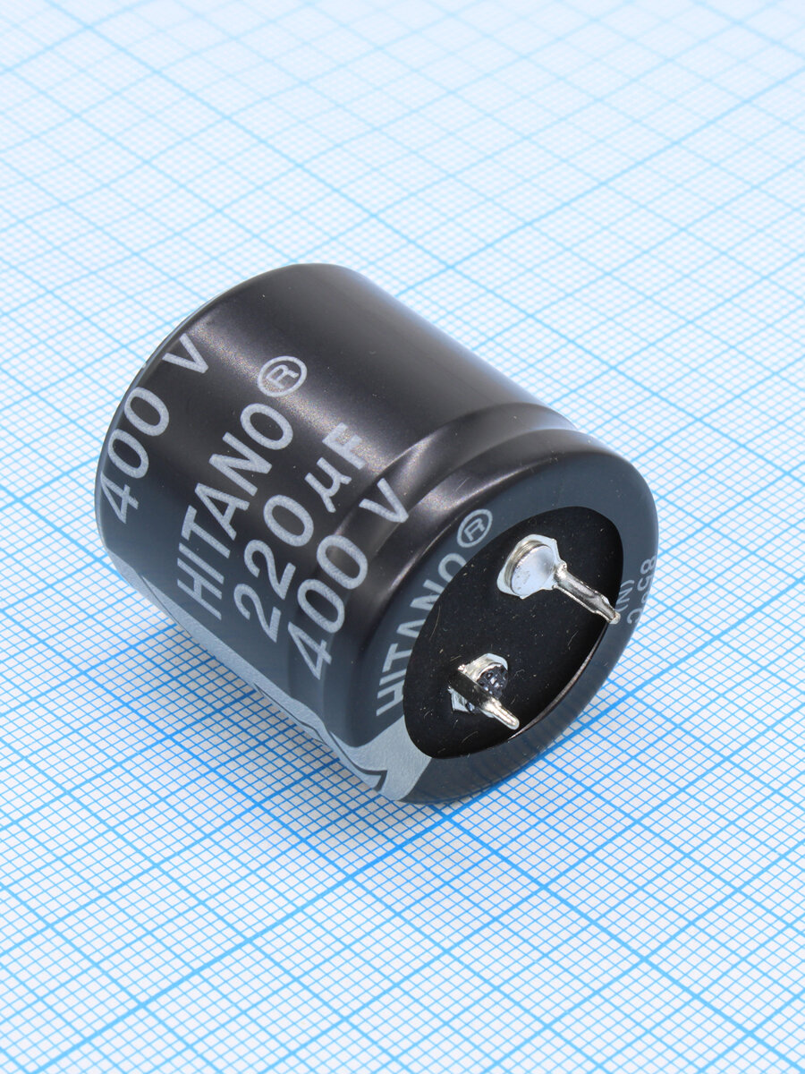 Конденсатор 220мкФ 400В 30*30мм 85С Hitano ELP221M2GBC Snap-in 1750мА 2000час