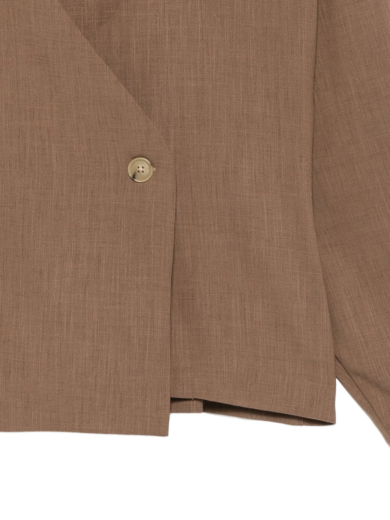 Куртка SOLOTRE Asymmetric single-breasted jacket, размер 40, brown — фото 1