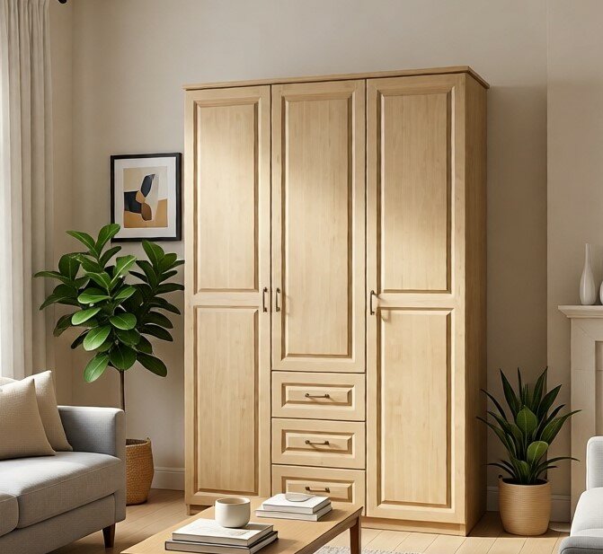 Шкаф Форест 1002 рианна из массива сосны 120*45*190, цвет - лак прозрачный