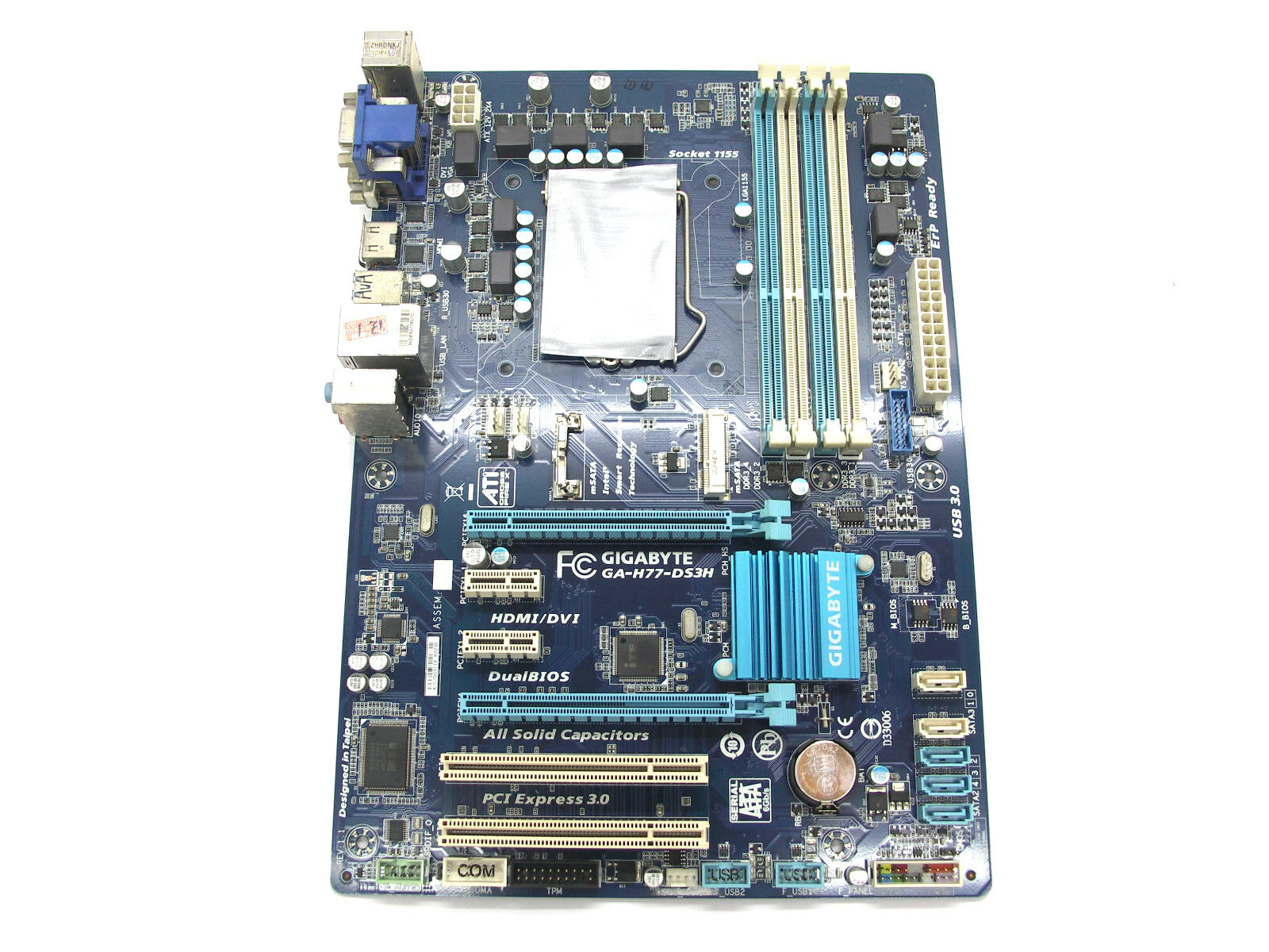 Материнская плата S-1155 Gigabyte GA-H77-DS3H REV:1.1 H77/4DDR3/VGA/DVI-D/HDMI/4PCI-E/GbLAN/Sb/ATX