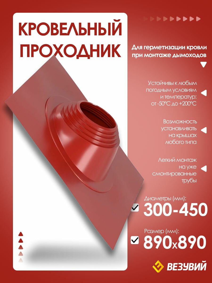 Кровельный проходник для дымохода