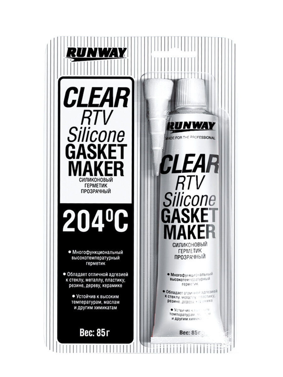 Силиконовый герметик прозрачный 85 г RUNWAY RW8502