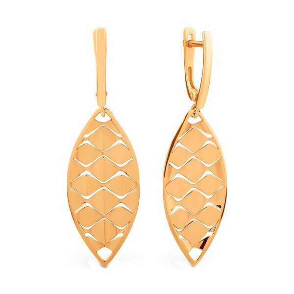 Серьги, красное золото, 585 проба