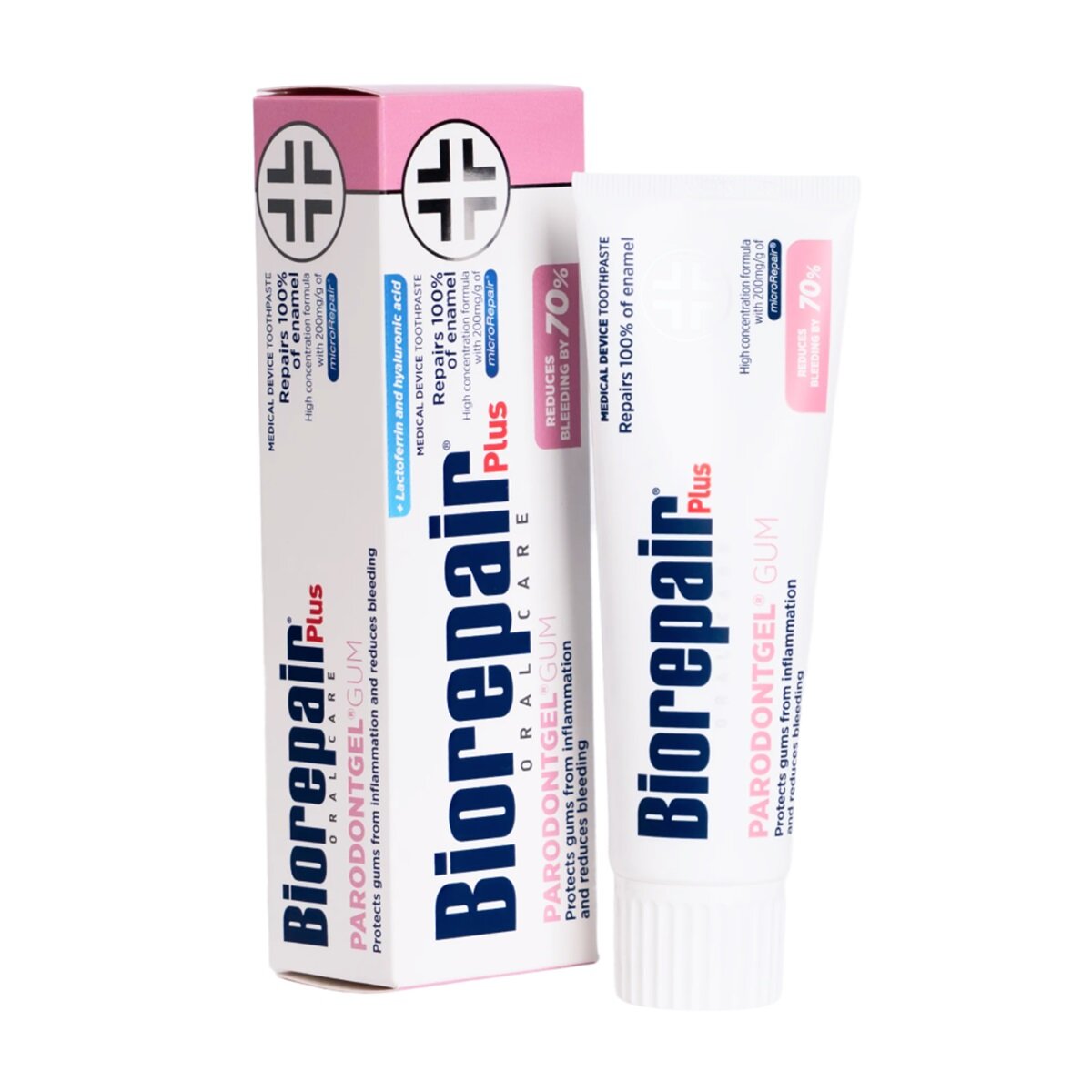 Зубная паста Biorepair "Paradontgel Plus", для чувствительных зубов, для десен, 75 мл