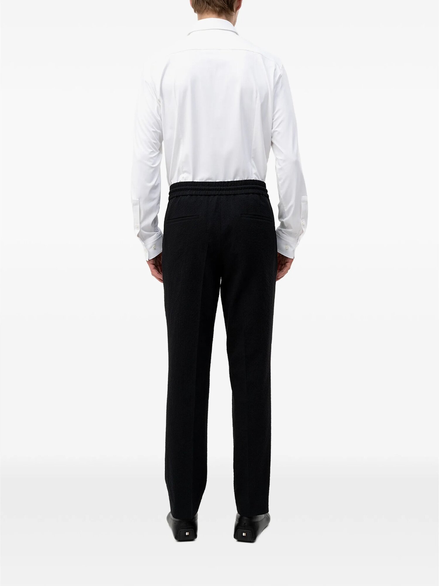 Брюки HUGO Drawstring pleated trousers, размер 54, черный — фото 1