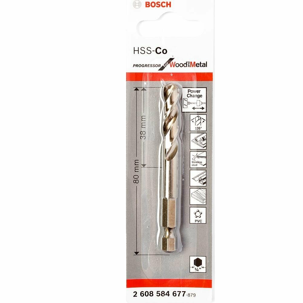 Центрирующее сверло Bosch HSS-Co 2608584676