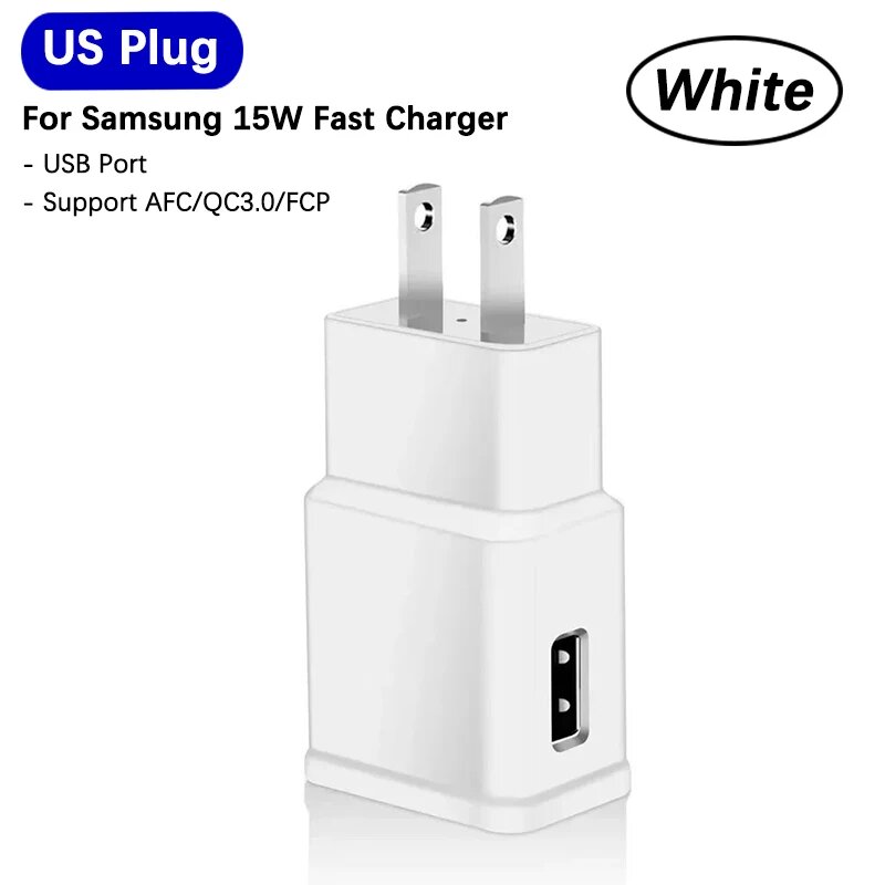 Зарядное устройство Samsung 15W, US Plug, Белое