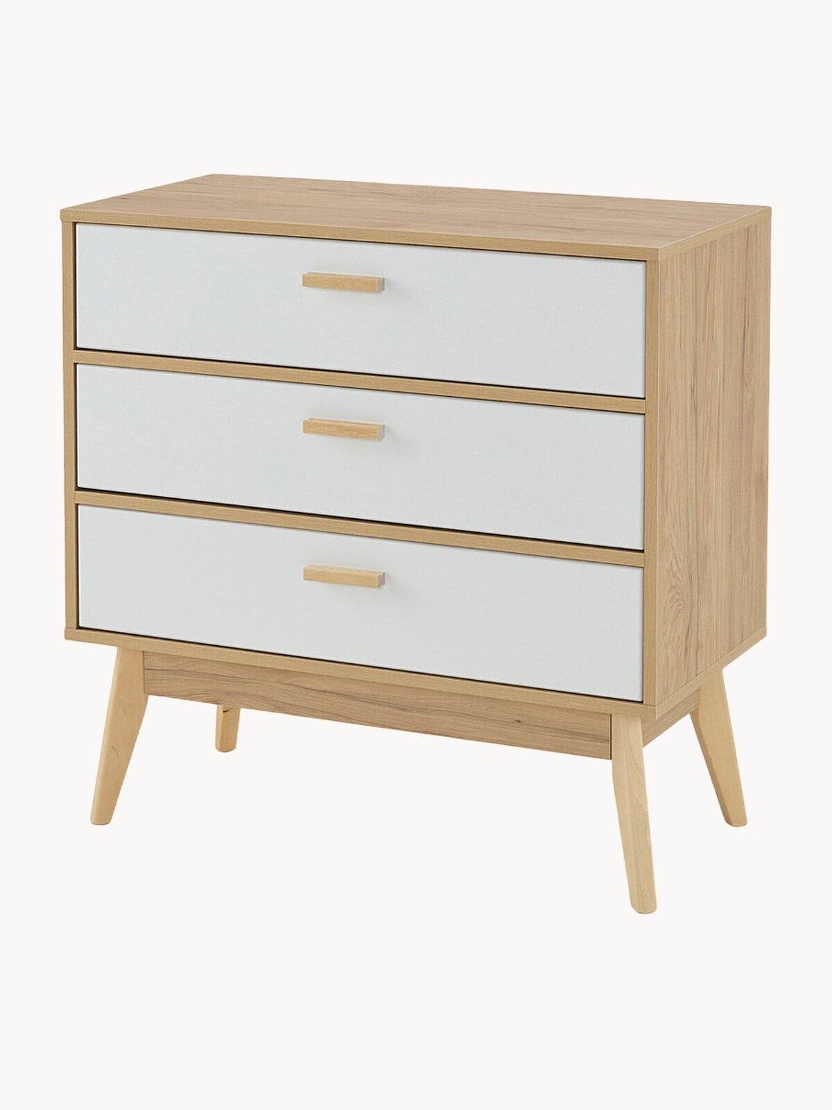 Комод SCANDICA Хортен, 80,5х82х40, цвет бланж/дуб натуральный светлый