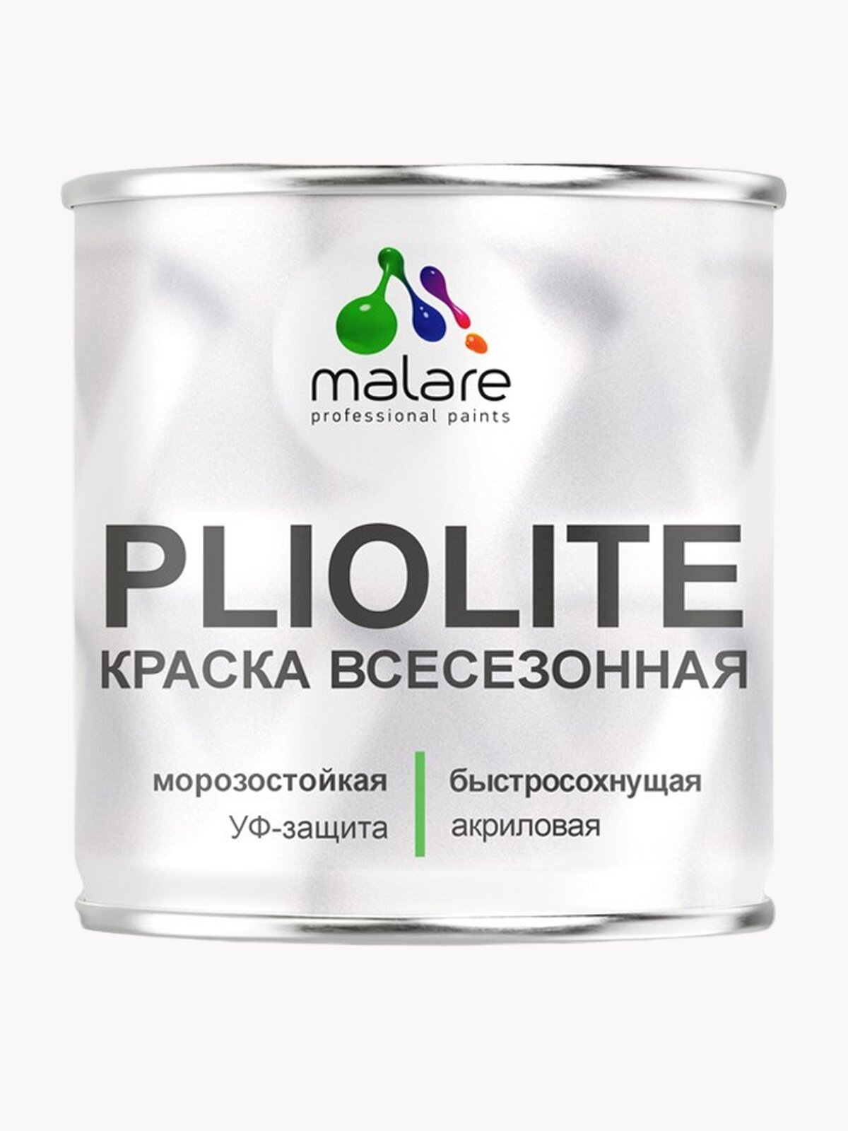 Краска-эмаль Pliolite всесезонная, зимняя, для всех типов поверхностей, антикоррозионная, RAL 3020, красный, матовая, 0,8 кг.